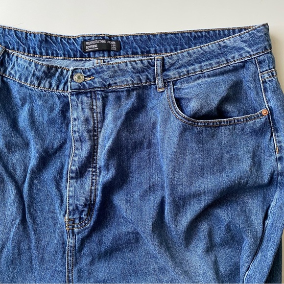 PrettyLittleThing | Jeans | Plt Plus Size Distressed Jeans Mid Waist ...